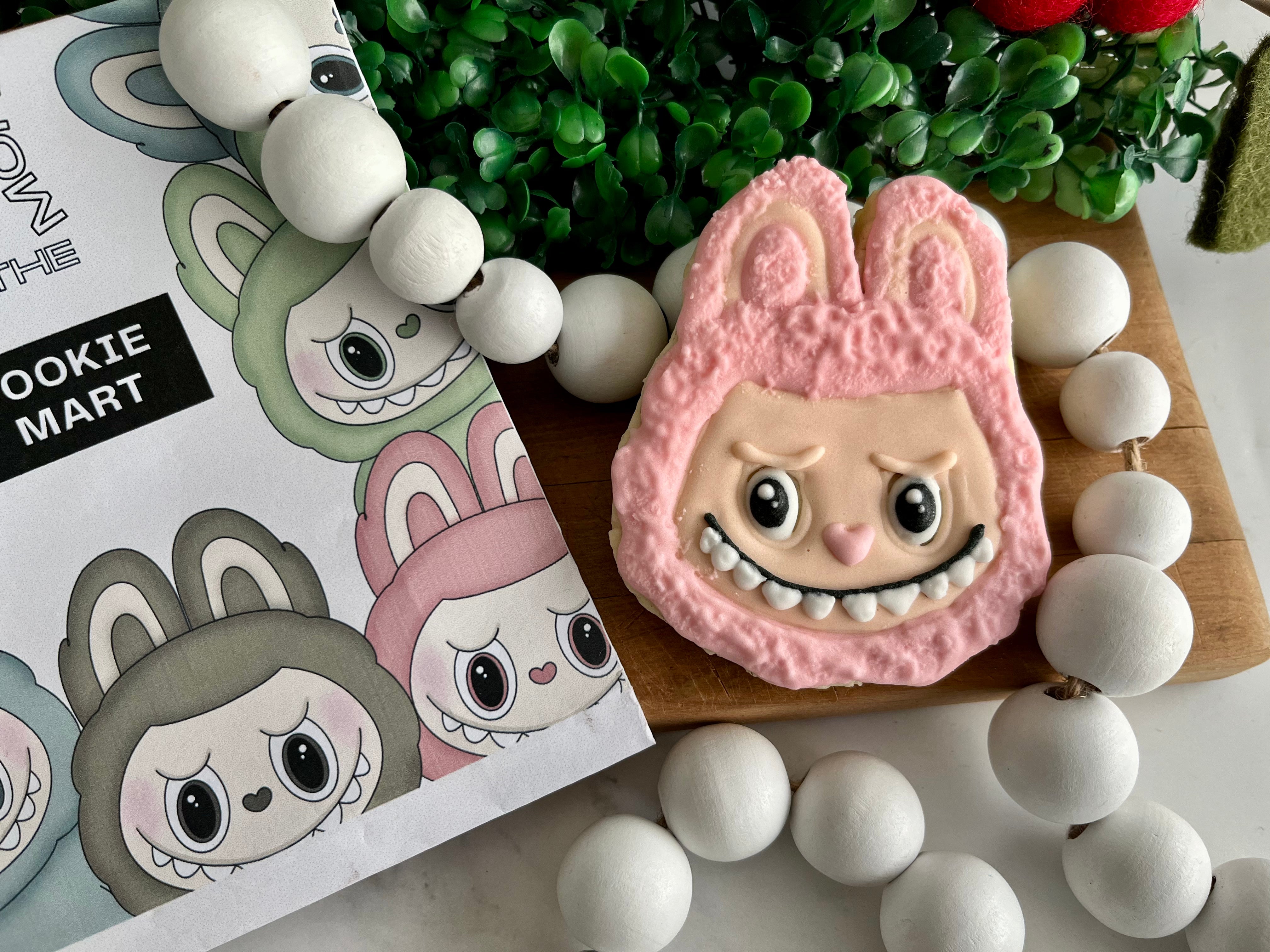 Mystery color labubu face cookie – Lorraine's Cookies